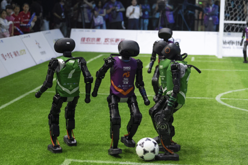China Hosts First-Ever AI-Powered Robot Football Match - The Technology ...